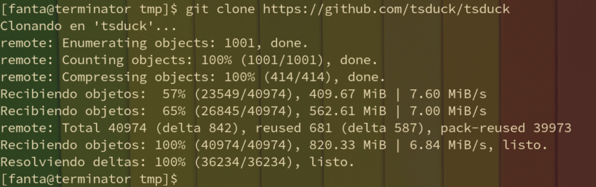 TSDuck – Compilar la suite tsduck – 56K