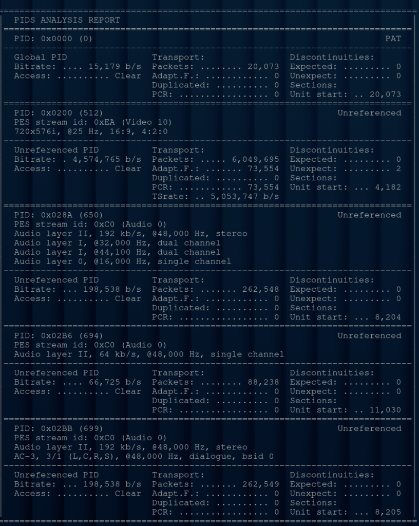 TSDuck – Cambiar al vuelo de pista de audio – 56K