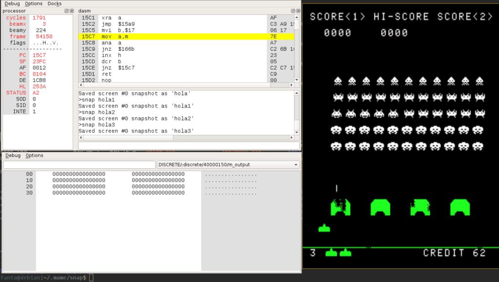 MAME DESDE LINUX – 0x04 – Realizar capturas con el comando snap – 56K